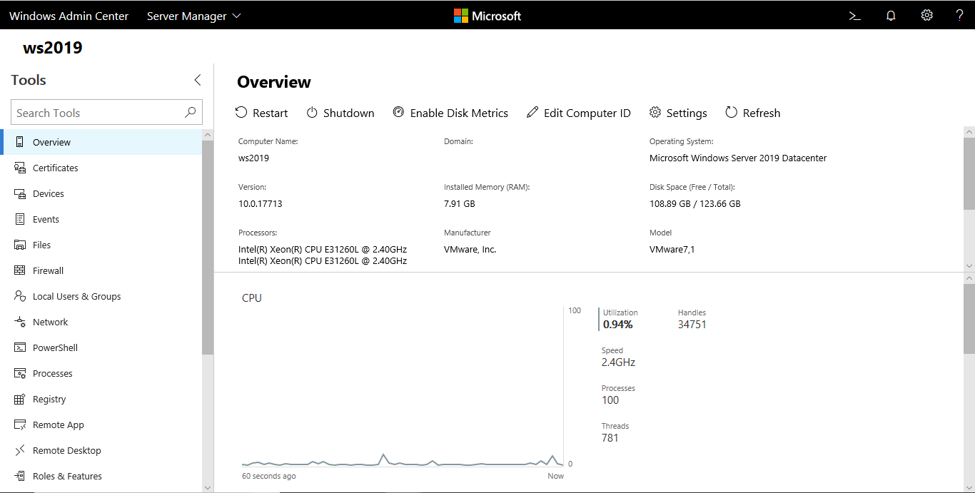 Windows Admin Center – Novo Console de Gerenciamento – Leandro Scardua